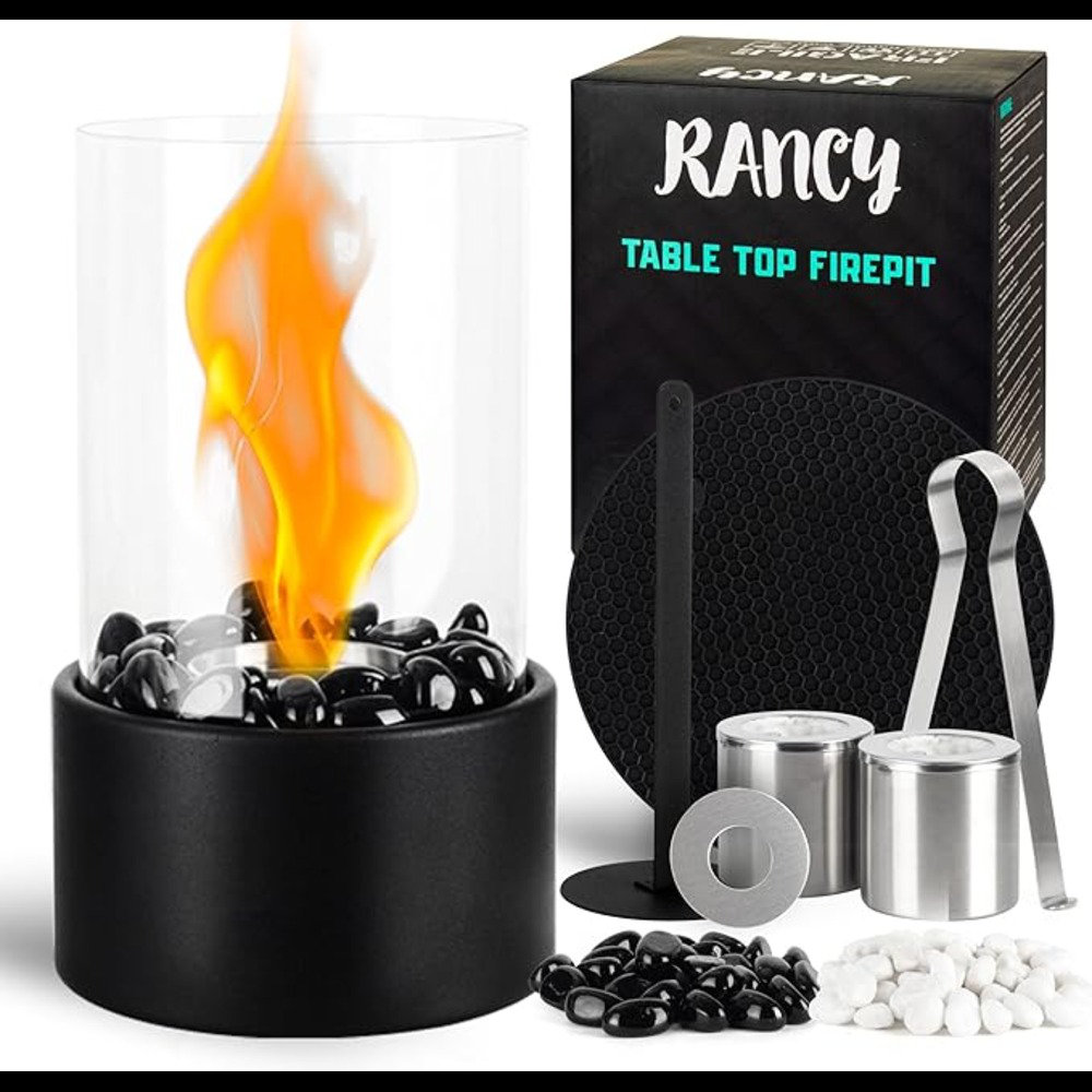 Invenitiah Tabletop Fire Pit [Up To 4H Burning Time] - Indoor Fire Pit ...